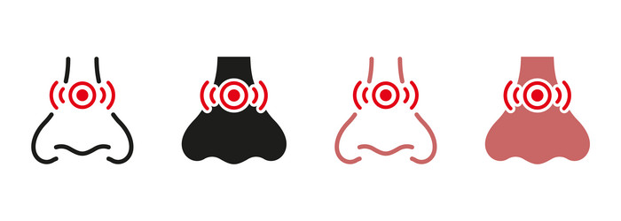 Human nasal problem runny nose congestion Vector Image