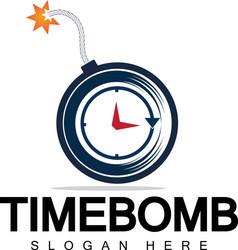Time bomb logo icon design template Royalty Free Vector