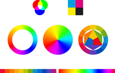 Different color circle palette combination set Vector Image