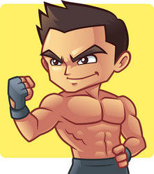 Man bodybuilder mascot Royalty Free Vector Image