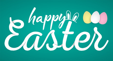 Happy easter hand lettering Royalty Free Vector Image