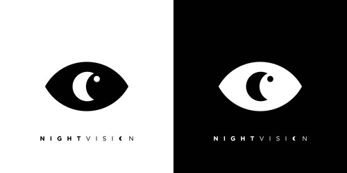 Unique and modern vision logo design Royalty Free Vector