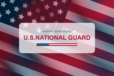 National guard birthday background design Vector Image