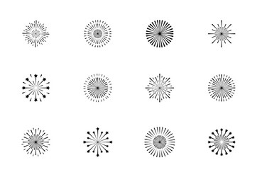 Set of monochrome splash lights Royalty Free Vector Image