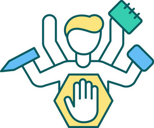 Information overload rgb color icon Royalty Free Vector