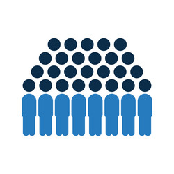 Concourse crowd icon colorful graphics Royalty Free Vector
