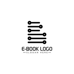 E-book logo design electronic and digital book Vector Image