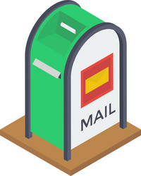 An animated design of mailbox Royalty Free Vector Image