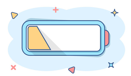 Power mobile phone battery cartoon Royalty Free Vector Image