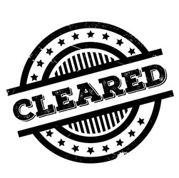 Cleared rubber stamp Royalty Free Vector Image