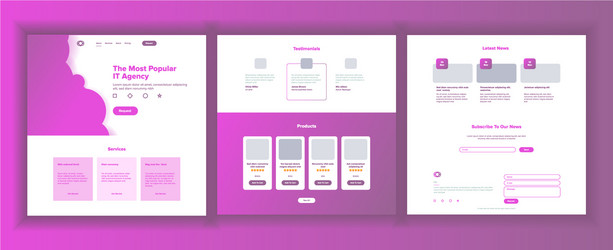 Main web page design website business Royalty Free Vector