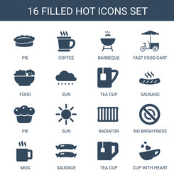 Hot icons Royalty Free Vector Image - VectorStock