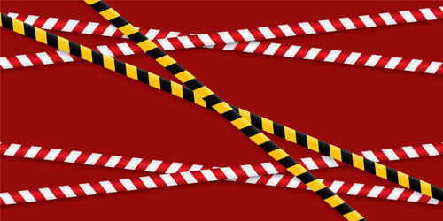 Caution lines isolated warning tapes Royalty Free Vector