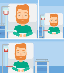 Patients and doctor in hospital Royalty Free Vector Image