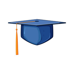 Graduation hat set cartoon Royalty Free Vector Image