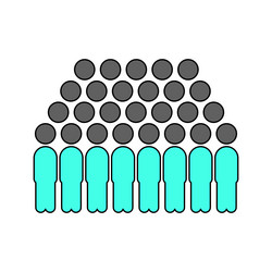 Concourse crowd icon Royalty Free Vector Image