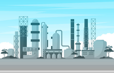 Industrial factory concept manufacturing building Vector Image