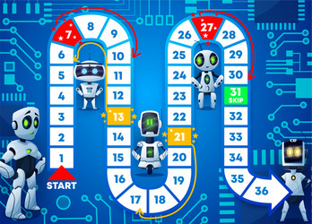 Racing road board game template Royalty Free Vector Image