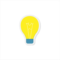 Light bulb sticker Royalty Free Vector Image - VectorStock