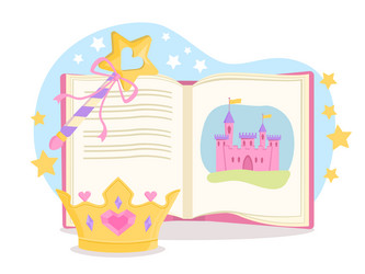 Magic school concept Royalty Free Vector Image