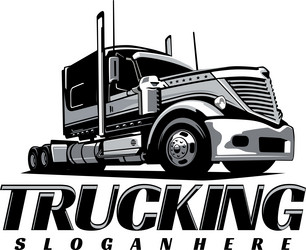Semi truck design Royalty Free Vector Image - VectorStock