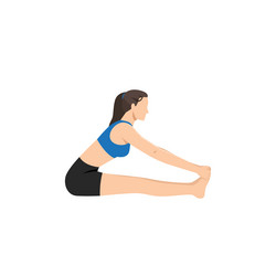 Woman doing exercise with cross body toe touches Vector Image