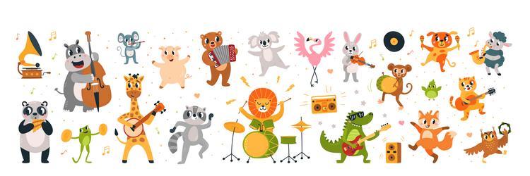 Animals Cartoon Dancing Vector Images (over 8,200)