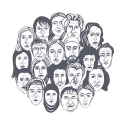 Male faces Royalty Free Vector Image - VectorStock