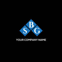 Sbg letter logo design on black background Vector Image