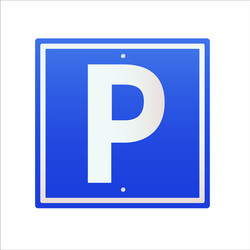 Street signage road sign parking area Royalty Free Vector