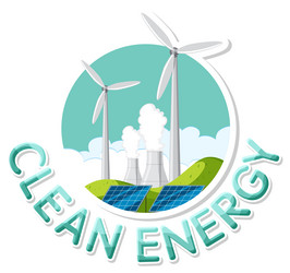 Alternative clean energy concept Royalty Free Vector Image
