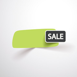 Vintage green color hexagon label banner with Vector Image