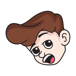 Handsome boy avatar friendly smile Royalty Free Vector Image