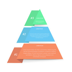 Infographic pyramid triangle diagram Royalty Free Vector