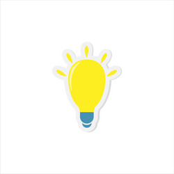 Light bulb sticker Royalty Free Vector Image - VectorStock