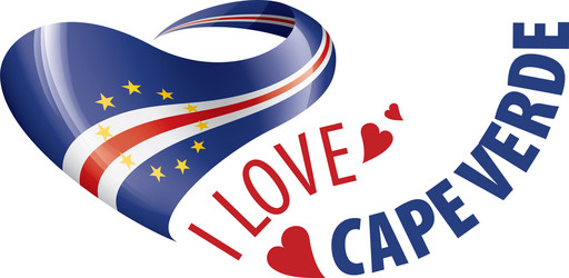 National flag cape verde in shape Royalty Free Vector Image