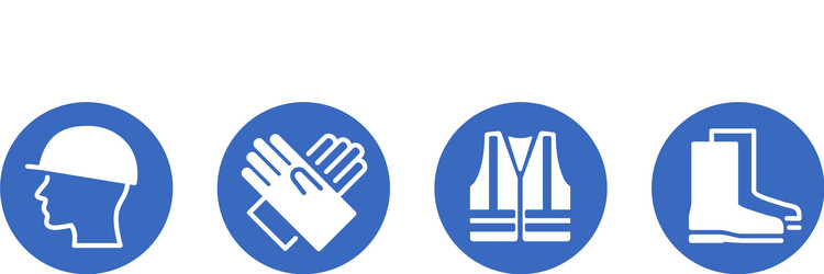 Floor sign protective equipment required Vector Image