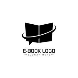 E-book logo design electronic and digital book Vector Image