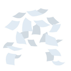 Flying white paper file documents Royalty Free Vector Image