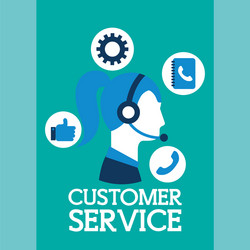 Customer service telephone call center Royalty Free Vector