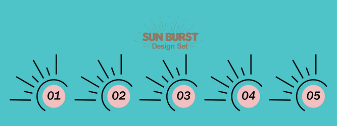 Title design set simple heading frame set Vector Image