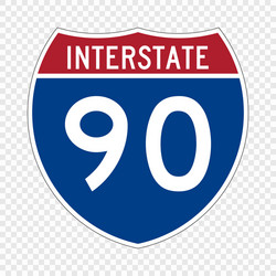 1 route sign icon road highway Royalty Free Vector Image