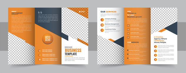 Corporate business trifold brochure template Vector Image