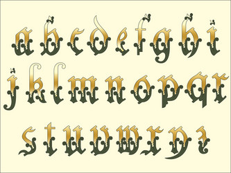 Illuminated Manuscript Letters A Z