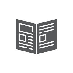 Newspaper headline icon symbol isolated on white Vector Image