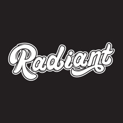 Radiant handwritten lettering isolated template Vector Image