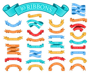 Long ribbons Royalty Free Vector Image - VectorStock