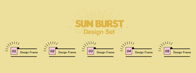Title design set simple heading frame set Vector Image