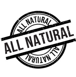 All natural stamp label round grunge Royalty Free Vector
