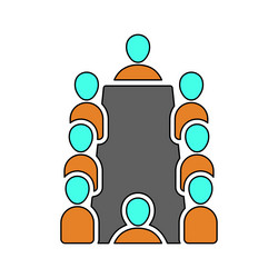 Conference executive meeting icon Royalty Free Vector Image